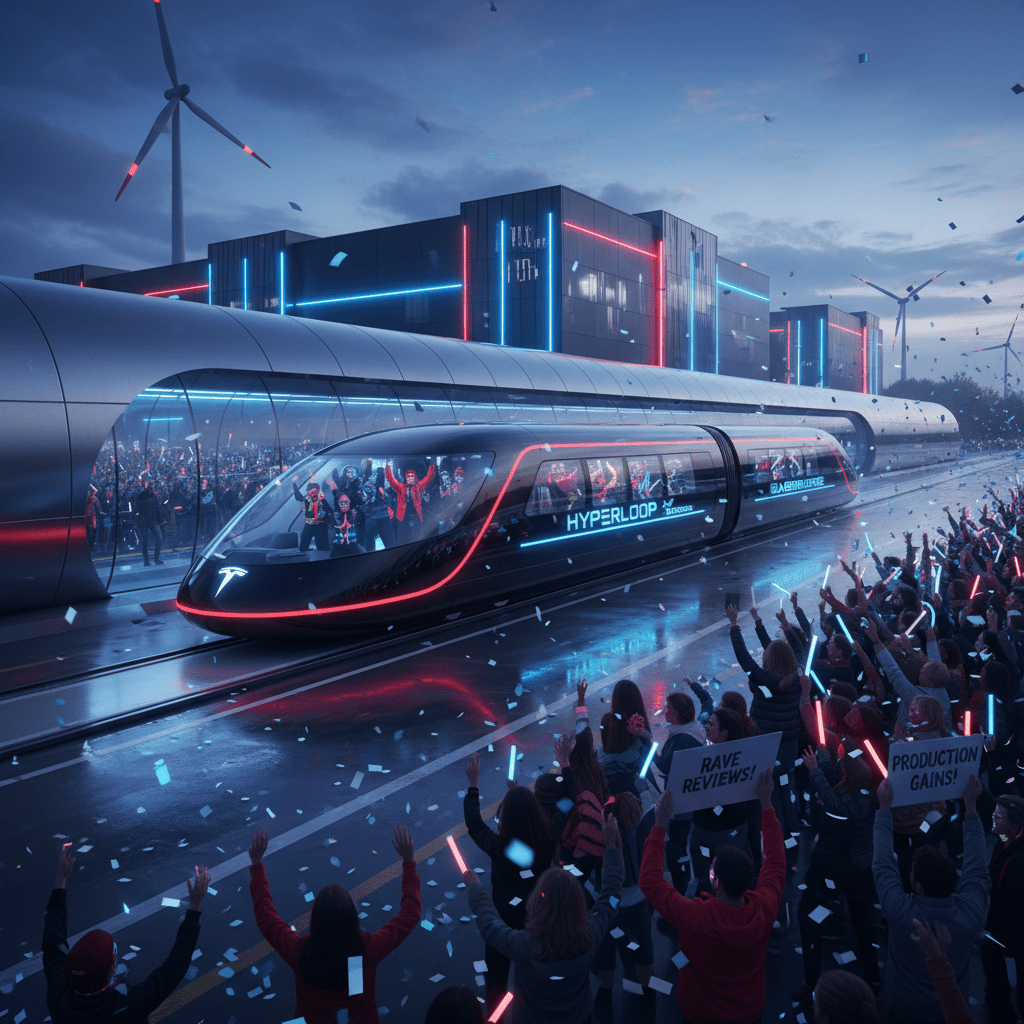 Giga Berlin's "Choo-Choo" Goes Hyperloop: Tesla's Train Transformation
