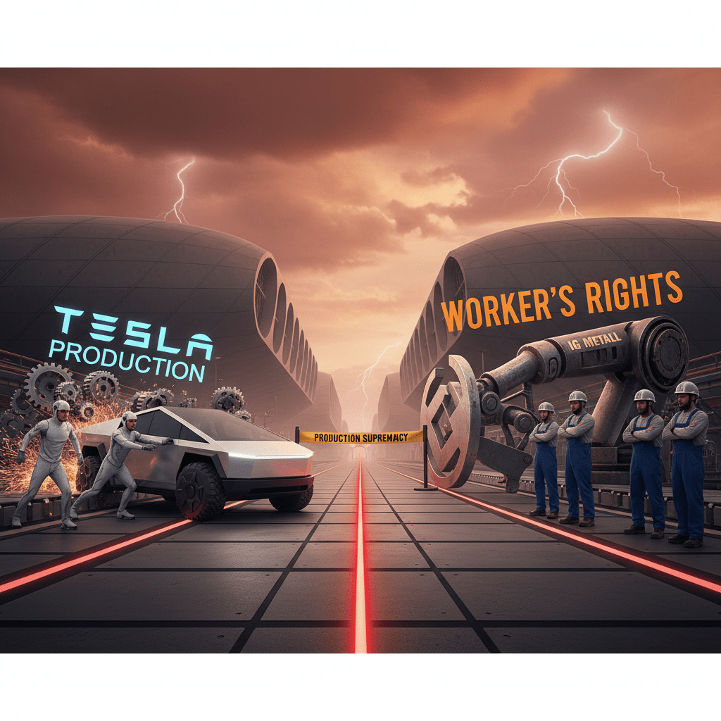 Giga Berlin's Red Line: Tesla vs. IG Metall in a Battle for Production