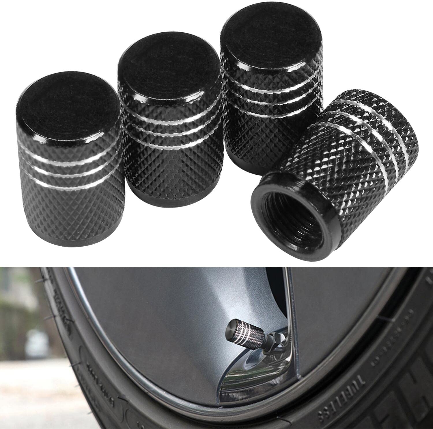 Tesla Aluminum Alloy Tire Valve Stem Caps | Model 3/Y/S/X