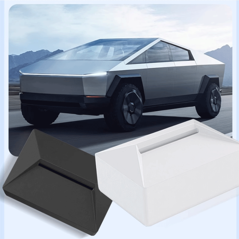 Tesla Silicone Tissue Box - Cybertruck Style Car Organizer