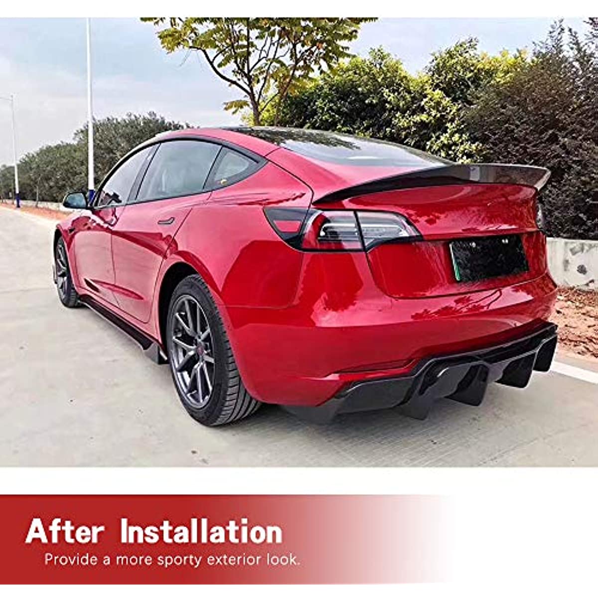 Tesla Model 3 Carbon Fiber Rear Diffuser | Aero Upgrade
