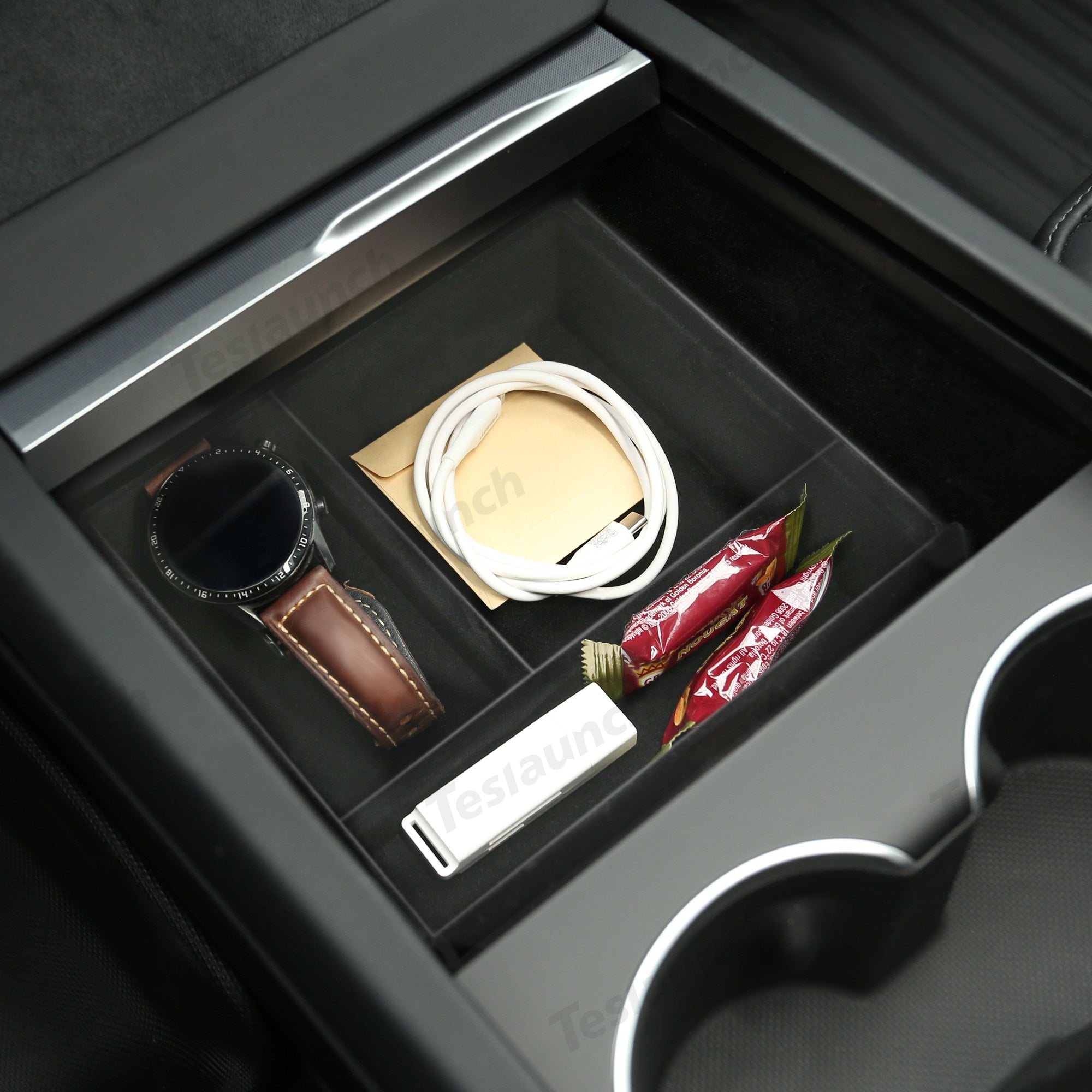 Tesla Model Y 2025+ Center Front Console Storage Organizer