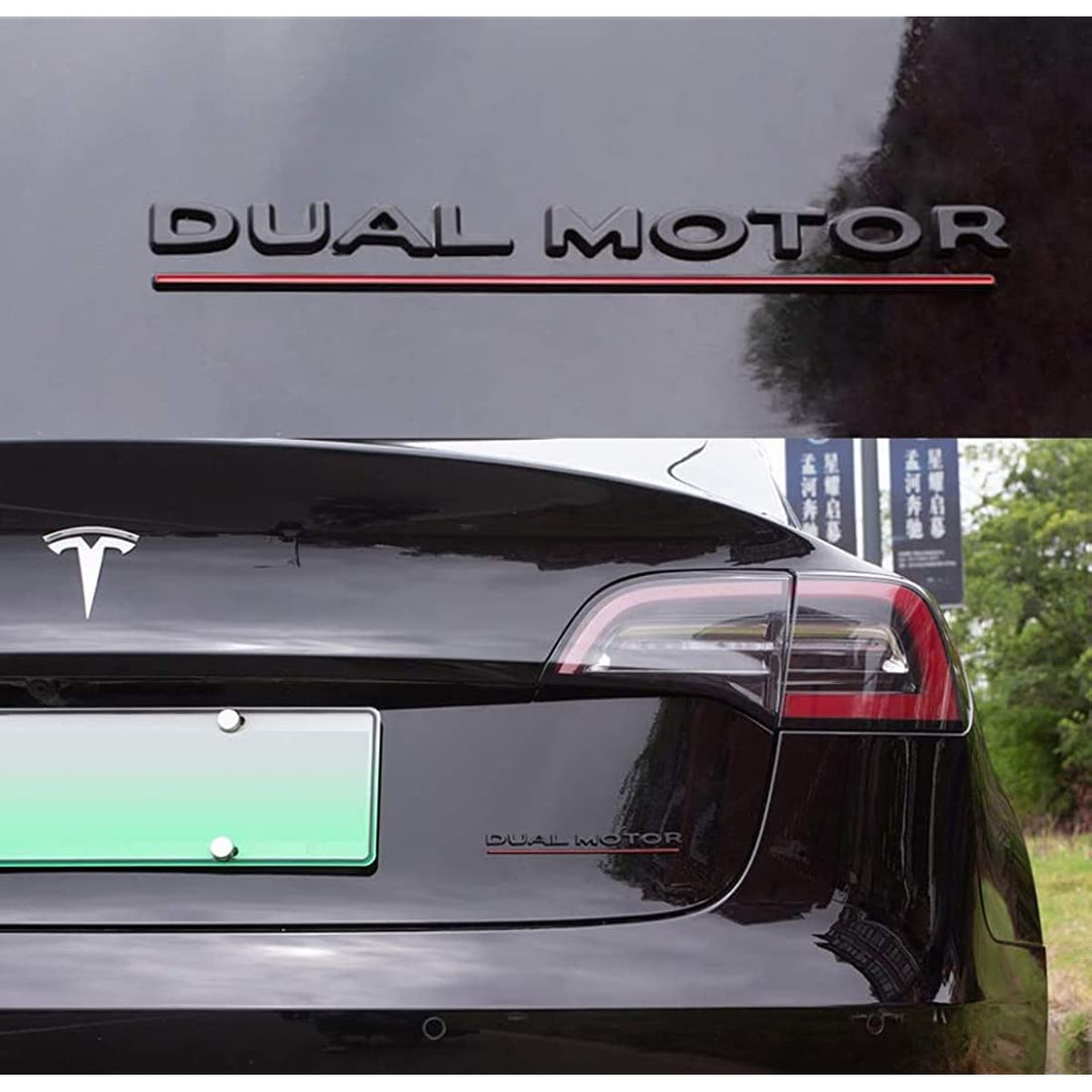 DUAL MOTOR EMBLEM for Tesla