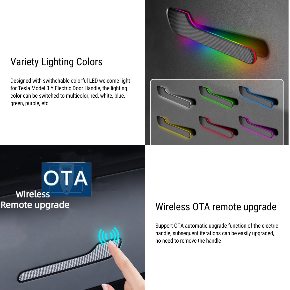 Electric Door Handle with LED for Tesla Model 3/ Highland/ Y