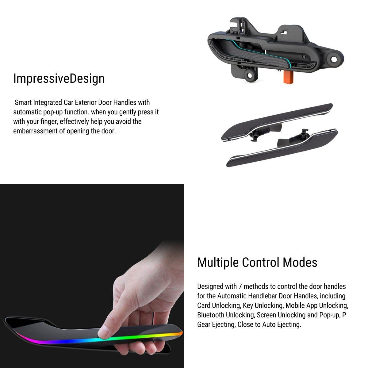 Electric Door Handle with LED for Tesla Model 3/ Highland/ Y