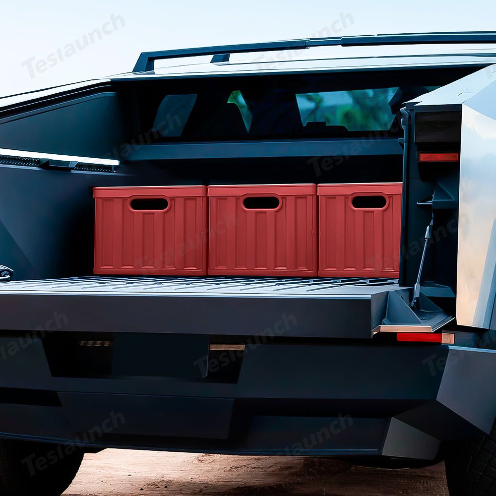 Foldable Vault Cargo Bins for Tesla Cybertruck