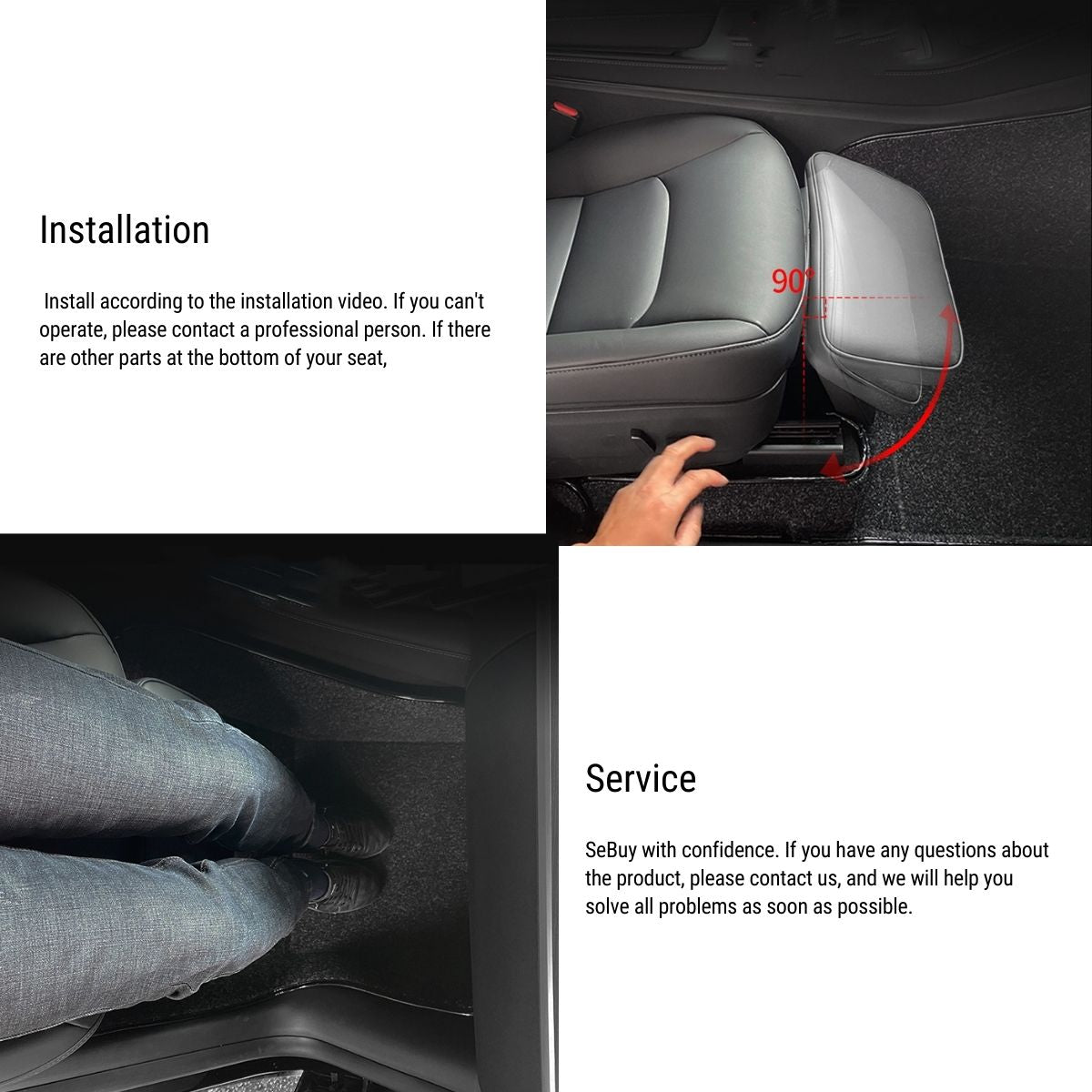 Model 3/Y Co-Pilot Electric Adjustable Leg Rest for Tesla