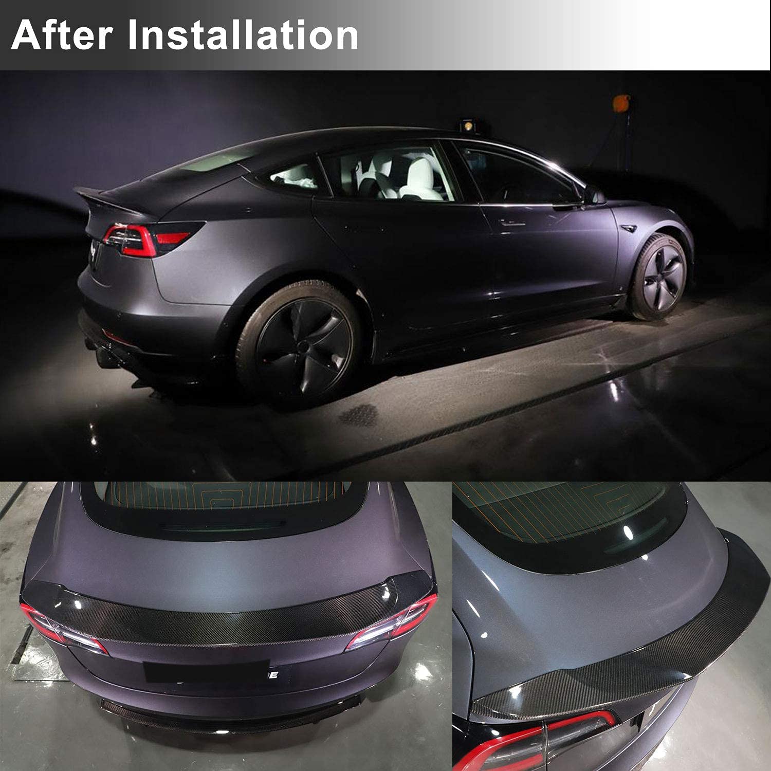 Model Y Spoiler V-Style - Carbon Fiber Exterior Mods
