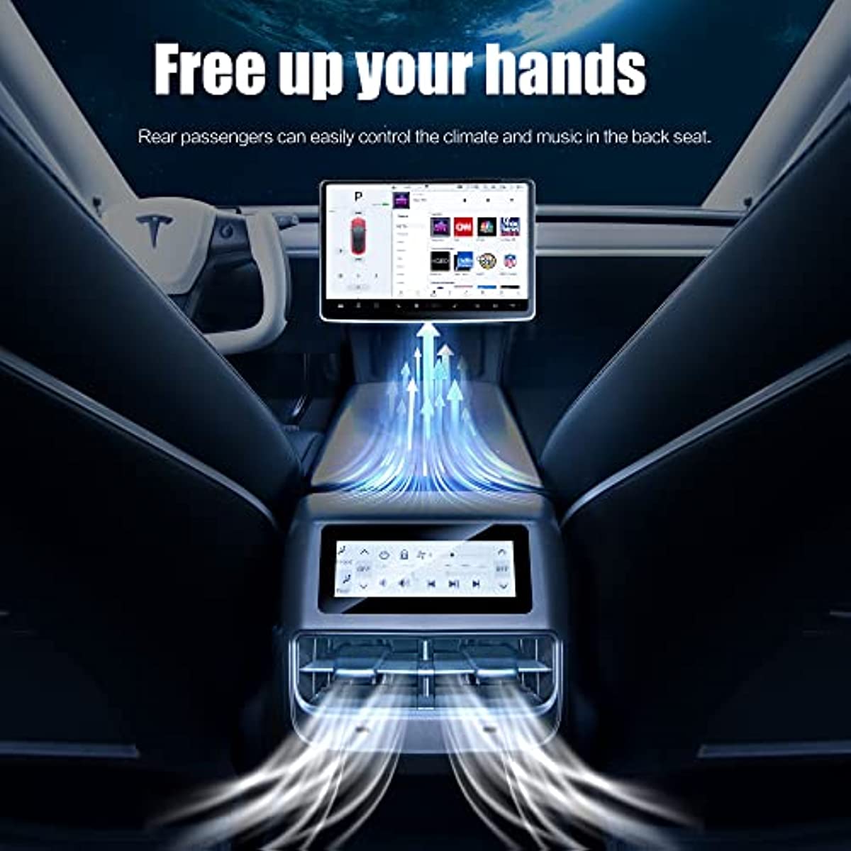 Rear Control Screen for Tesla Model 3/Y