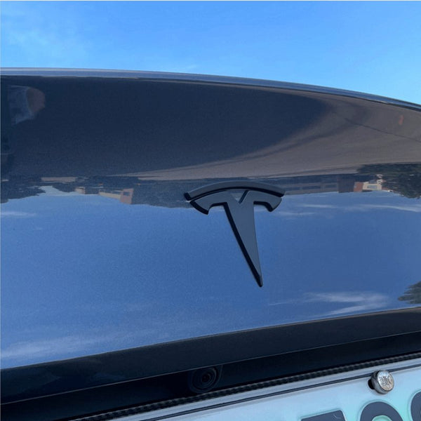 Tesla "T" Emblem Badge Set - Model 3 & Y Front/Rear/Steering Wheel ...