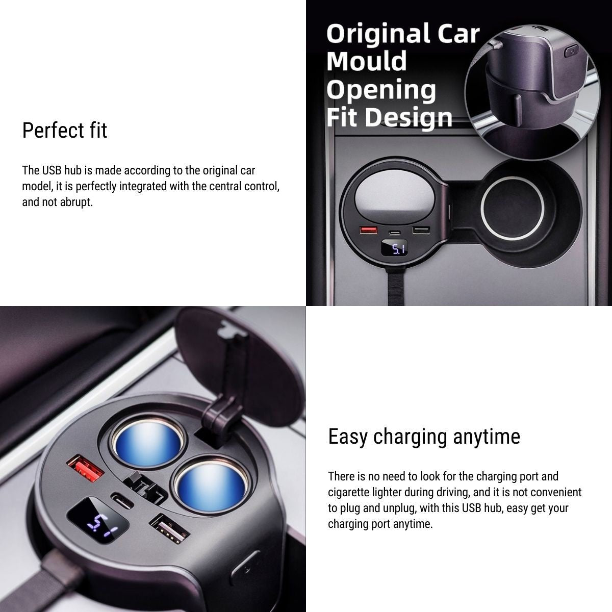 USB hub adapter for Tesla Model 3/Y