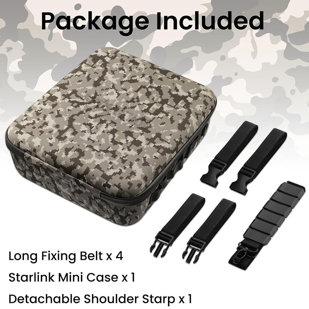 Waterproof Travel Case with Dual Power Source Storage for Starlink Min