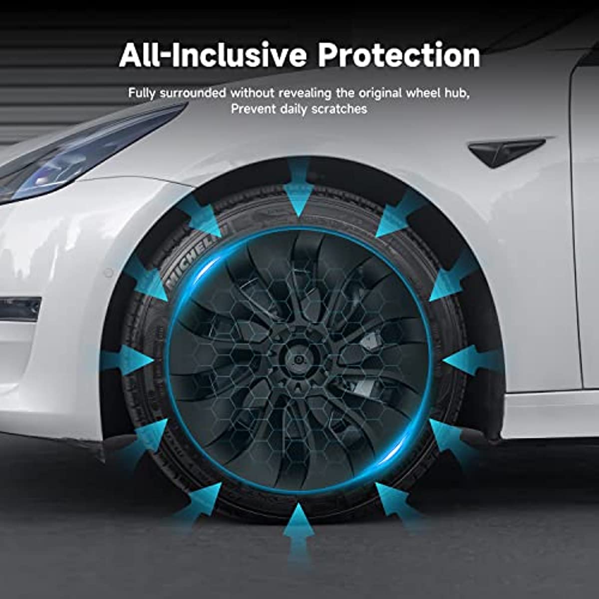 Wheel Cover for Model 3 18 Inch / Model Y 19 Matte Black