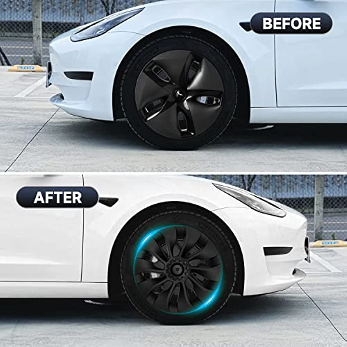 Wheel Cover for Model 3 18 Inch / Model Y 19 Matte Black